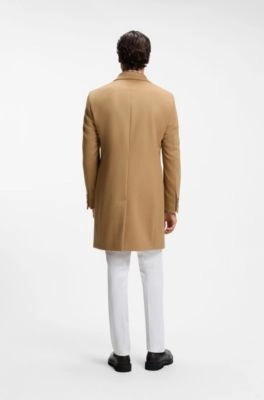 BOSS Slim-fit Formal Wool And Cashmere Coat