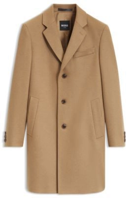 BOSS Slim-fit Formal Wool And Cashmere Coat