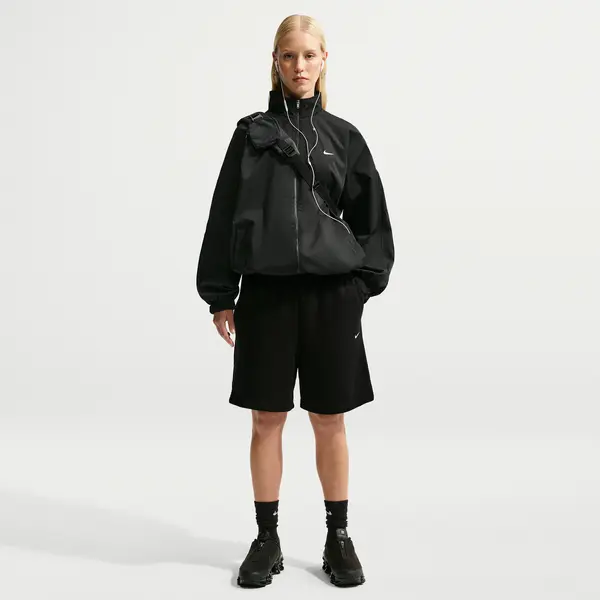 Nike Studio Fleece Medium Weight Oversized High-rise Shorts - Black