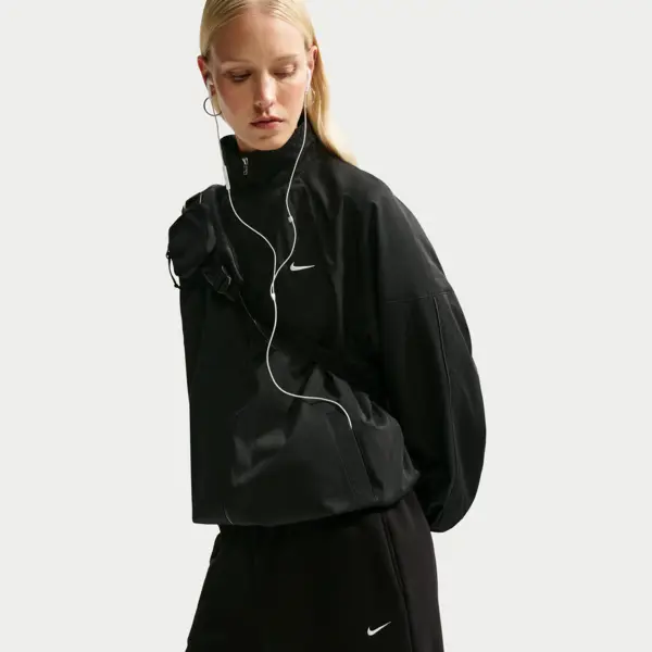 Nike Studio Fleece Oversized High-rise Shorts - Black