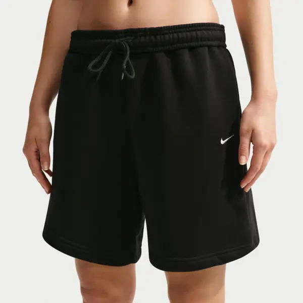 Nike Studio Fleece Oversized High-rise Shorts - Black
