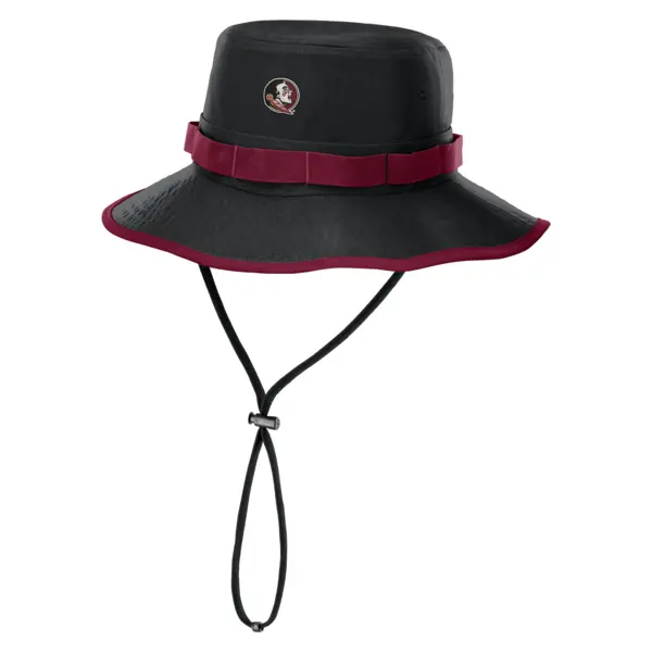 Nike Florida State Sideline Apex Boonie Dri-fit College Bucket Hat - Black