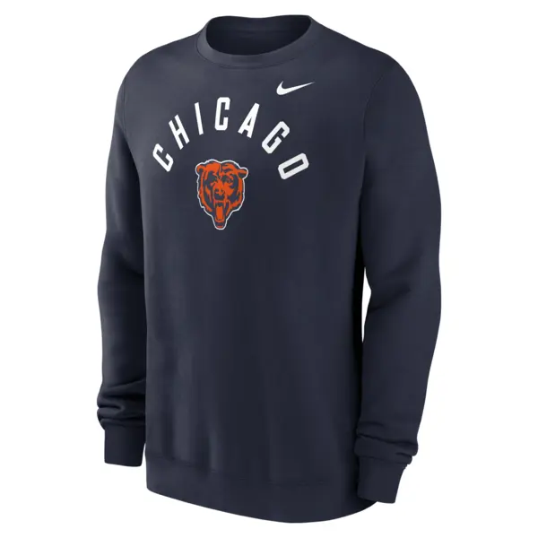 Nike Chicago Bears Club Nfl Pullover Crew - Blue