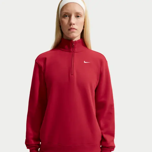 Nike Studio Fleece 1/4-zip Top - Red