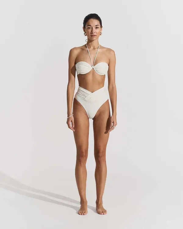 SEAQUELLE Billow Bikini Top - Cream