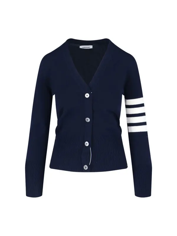 Thom Browne Cardigan Detail "4-bar - Blue