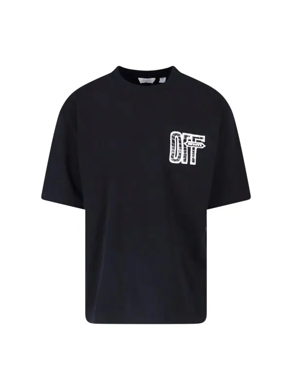 Off-White T-shirt Logo "motion Arrow Skate - Black
