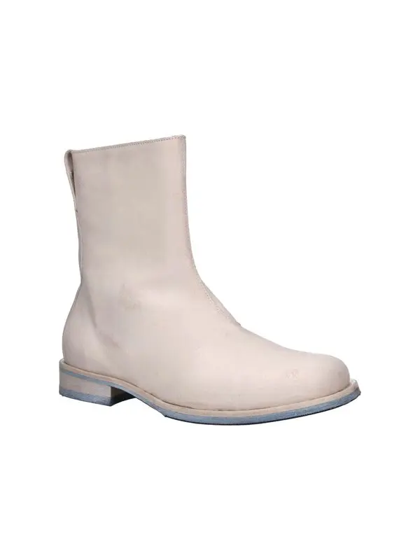 Our Legacy Camion" Leather Ankle Boots - White
