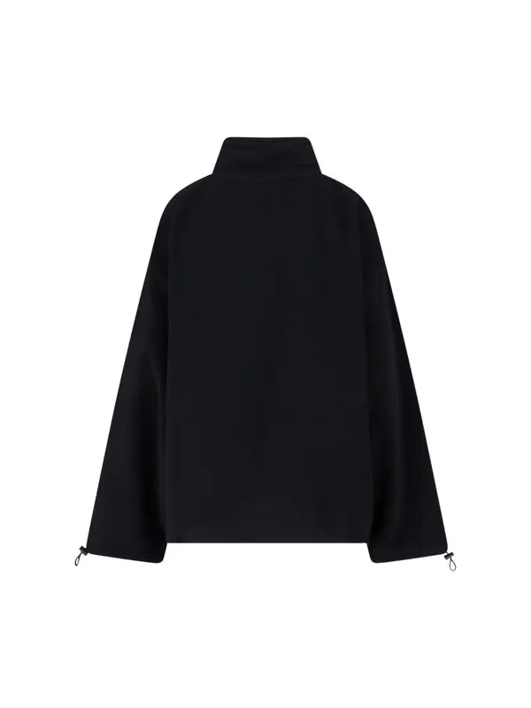 Miu Miu Fleece Logo Half-zip Sweatshirt