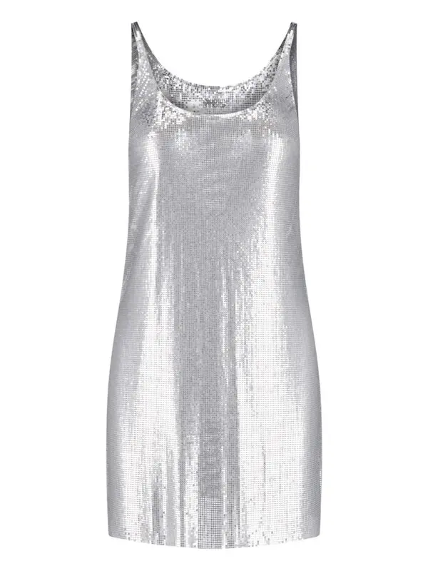 Rabanne Metallic Knit Mini Dress