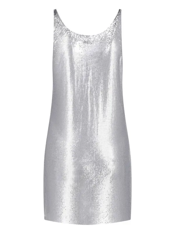 Rabanne Metallic Knit Mini Dress