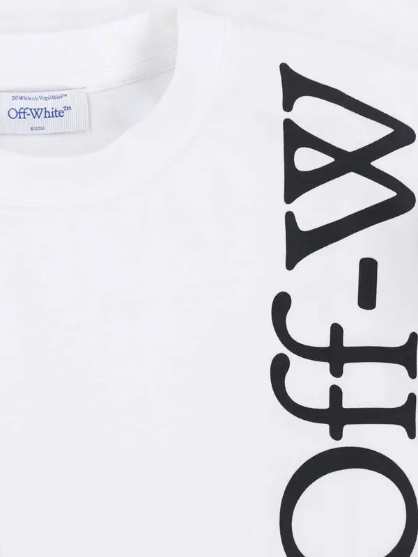 Off-White T-shirt Logo "vertical Bookish - White