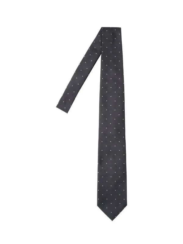 TOM FORD Polka Dot Silk Tie - Black