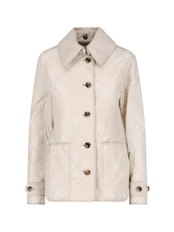 Burberry Fernleigh Quilted Jacket - Cream
