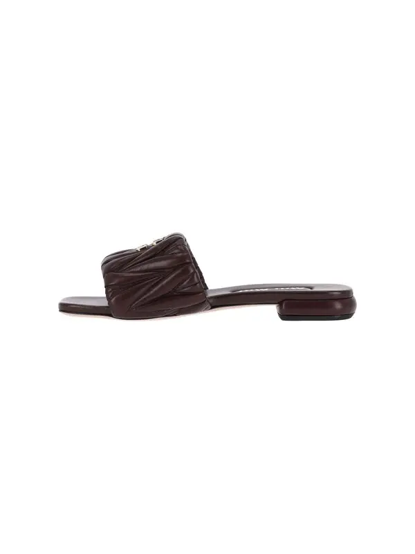 Miu Miu Quilted Leather Sandals