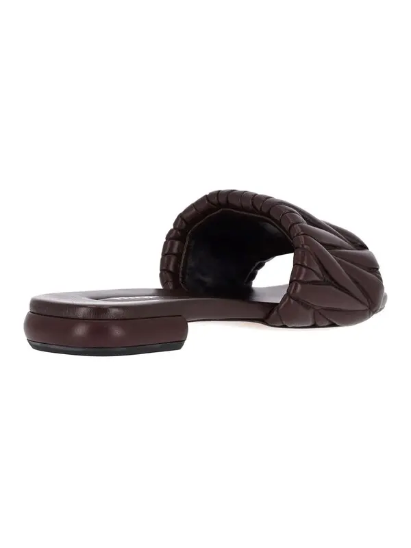 Miu Miu Quilted Leather Sandals