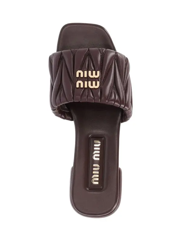 Miu Miu Quilted Leather Sandals