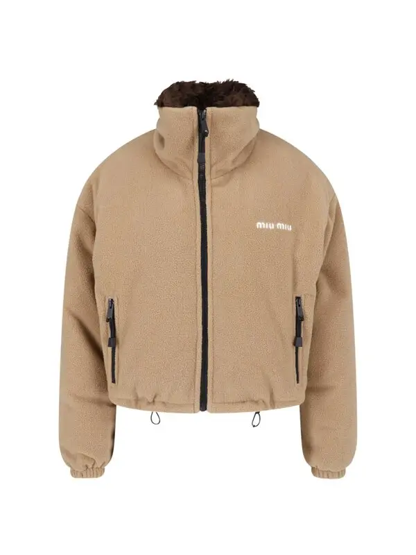 Miu Miu Fleece Logo Jacket
