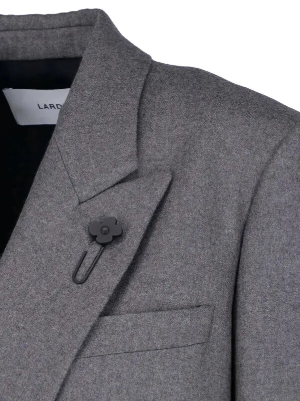 LARDINI Double-breasted Cashmere Coat - Gray