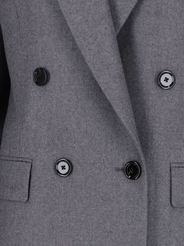LARDINI Double-breasted Cashmere Coat - Gray