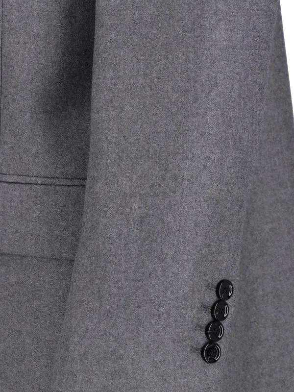 LARDINI Double-breasted Cashmere Coat - Gray
