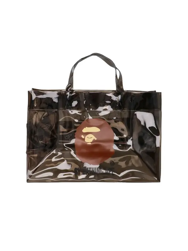 A BATHING APE Transparent Tote Bag - Black