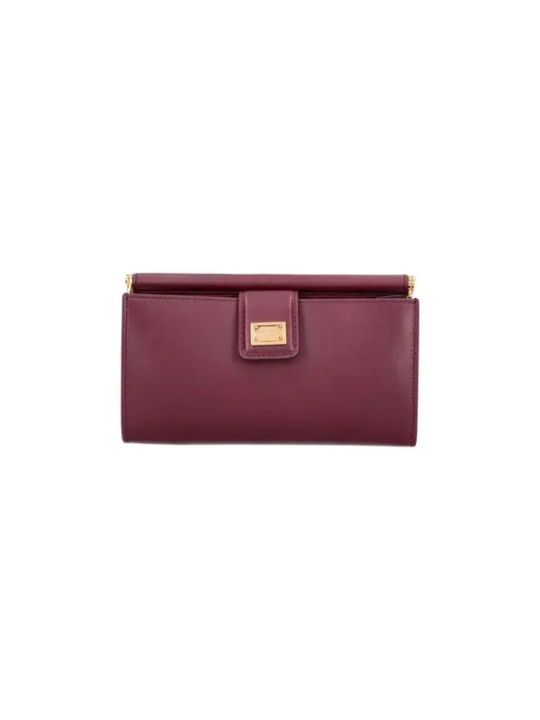 Dolce & Gabbana Mini Leather Shoulder Bag - Burgundy