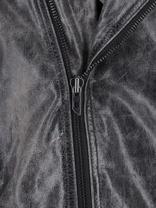 MAISON MARGIELA Diesel Leather Biker Jacket - Black