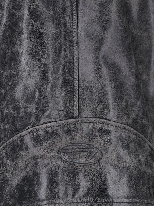 MAISON MARGIELA Diesel Leather Biker Jacket - Black