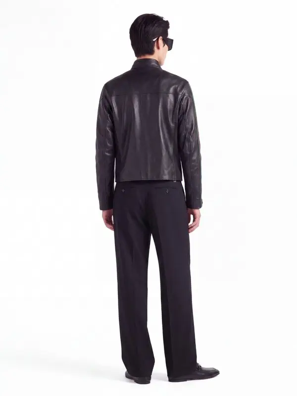 DIESEL® Multicolor Leather Biker Jacket - Black