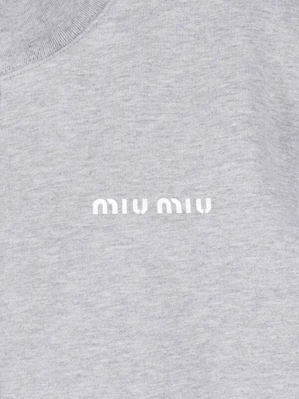 Miu Miu Cotton Zip Sweatshirt