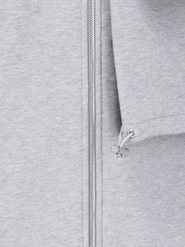 Miu Miu Cotton Zip Sweatshirt