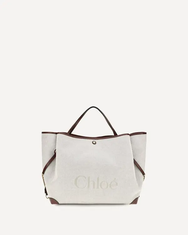 Chloé Large Carry Tote Bag - Beige