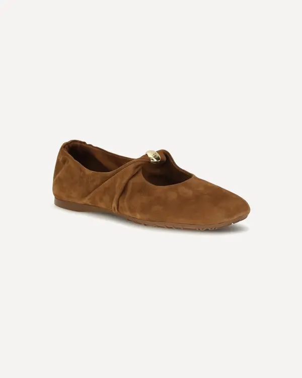 Loewe Suede Goatskin Pebble Soft Ballerinas