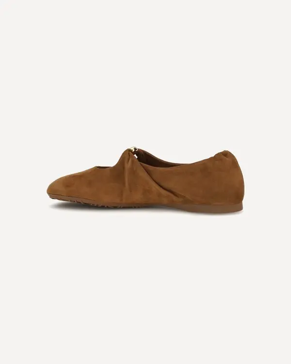 Loewe Suede Goatskin Pebble Soft Ballerinas