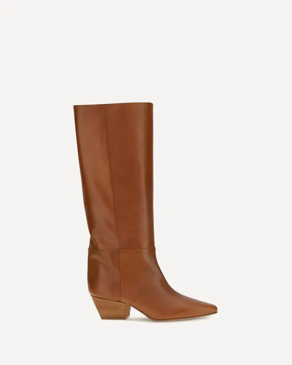 FORTE_FORTE High Leather Boots - Brown