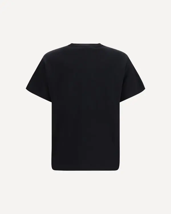Prada Cotton T-shirt With Triange Ogo Mae - Black