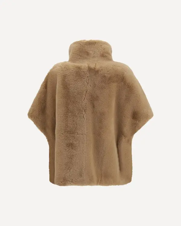 Pinko Faux Fur Jacket With Buckle Detail