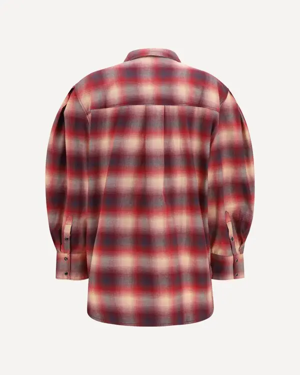 GANNI Cotton Flannel Check Shirt