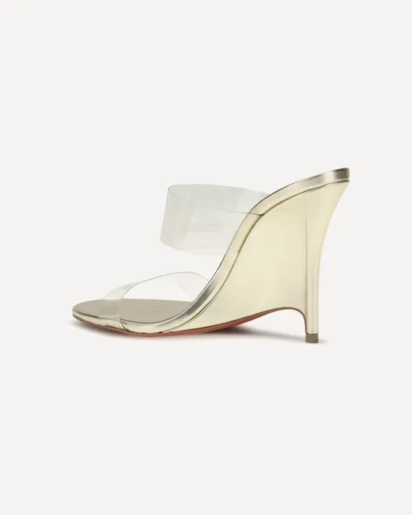CHRISTIAN LOUBOUTIN Solo Zee Mules - Gold