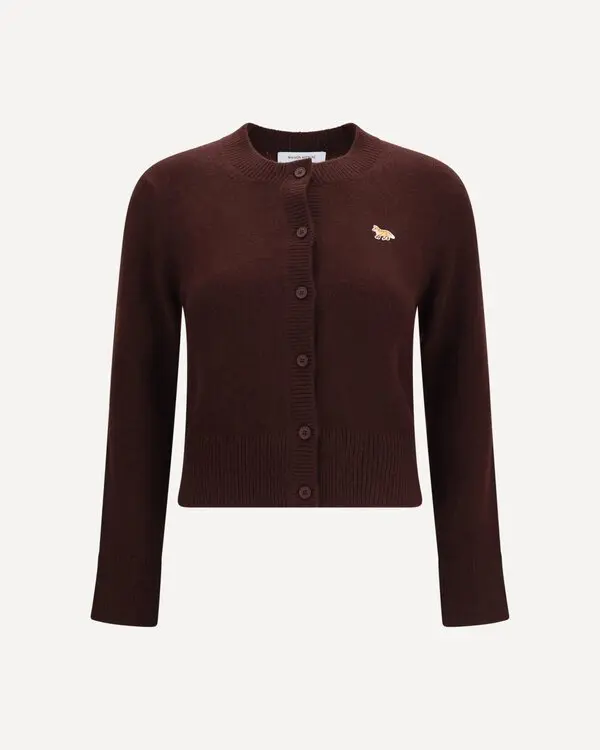 Maison Kitsuné Baby Fox Fitted Lambswool Cardigan