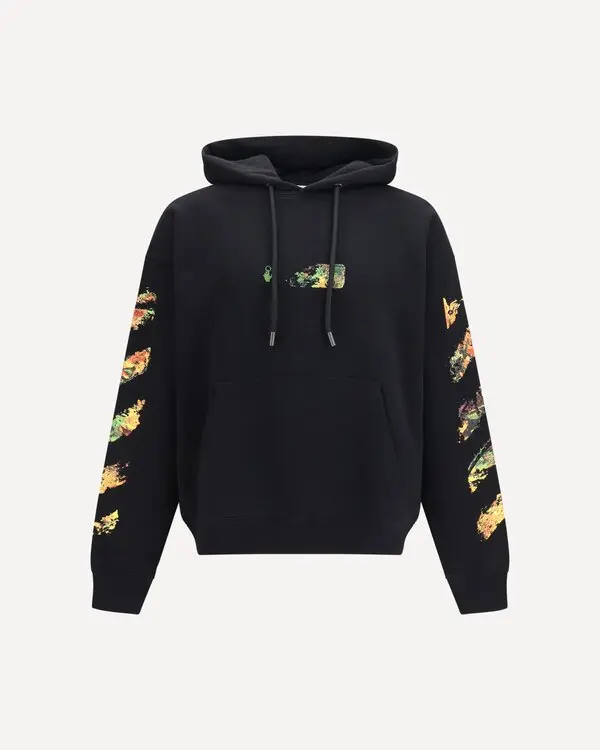 Off-White Spray Arrow Graphic Hoodie - Black