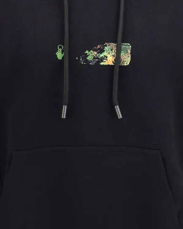 Off-White Spray Arrow Graphic Hoodie - Black