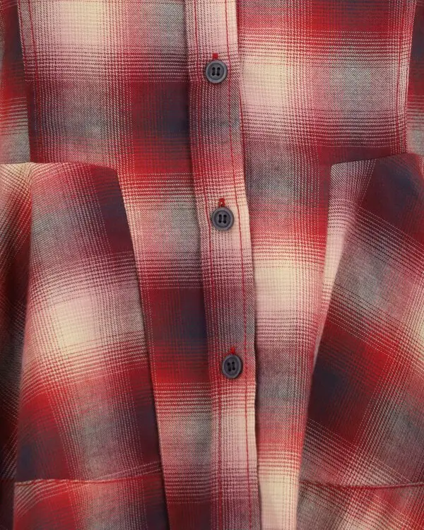 GANNI Peplum Flannel Shirt