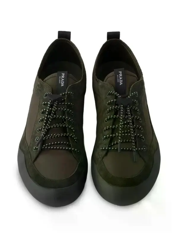 Prada Speedrock Re-nylon And Suede Sneakers