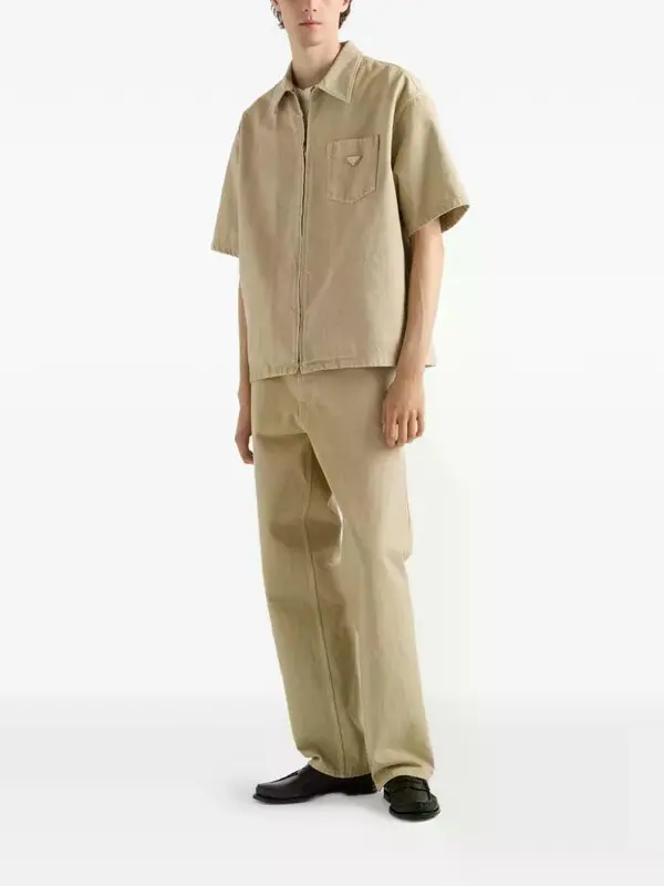 Prada Old Denim Shirt - Neutrals
