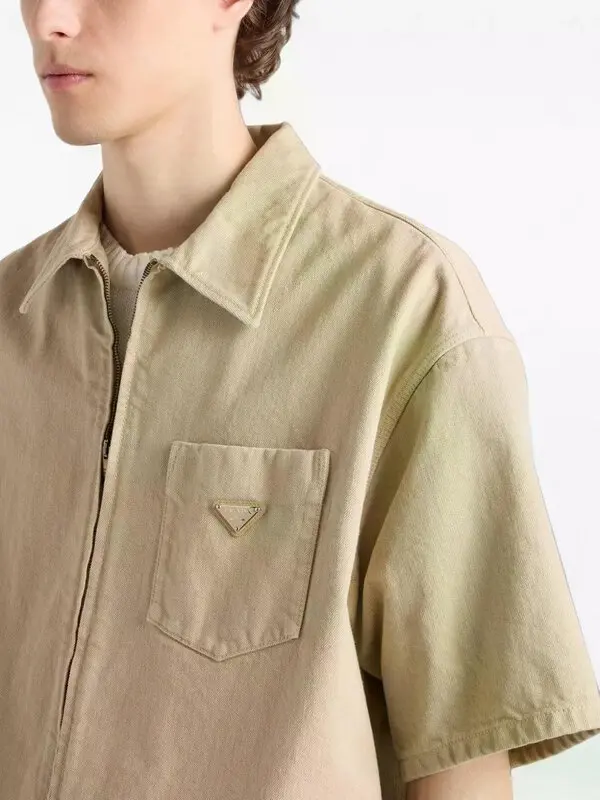 Prada Old Denim Shirt - Neutrals