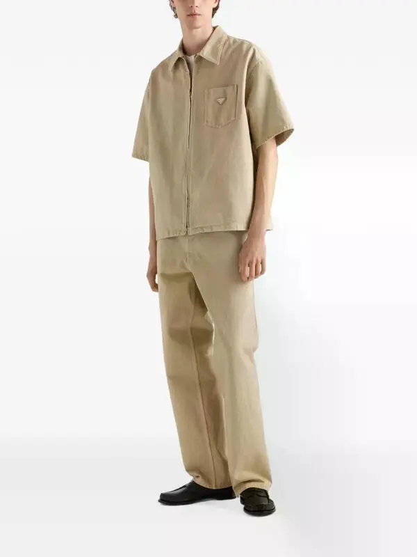 Prada Old Denim Shirt - Neutrals