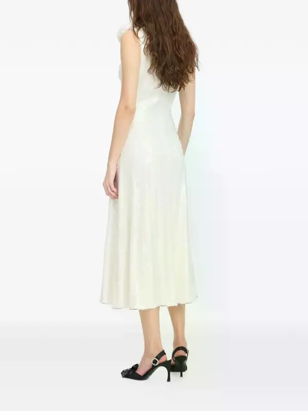ROTATE BY BIRGER CHRISTENSEN Sequined Midi Flared Dress