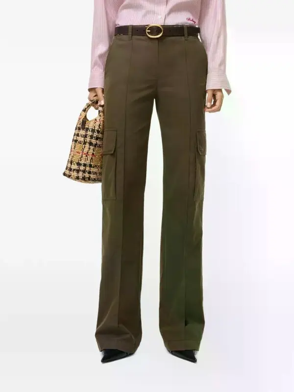 Burberry Gabardine Cargo Trousers - Brown